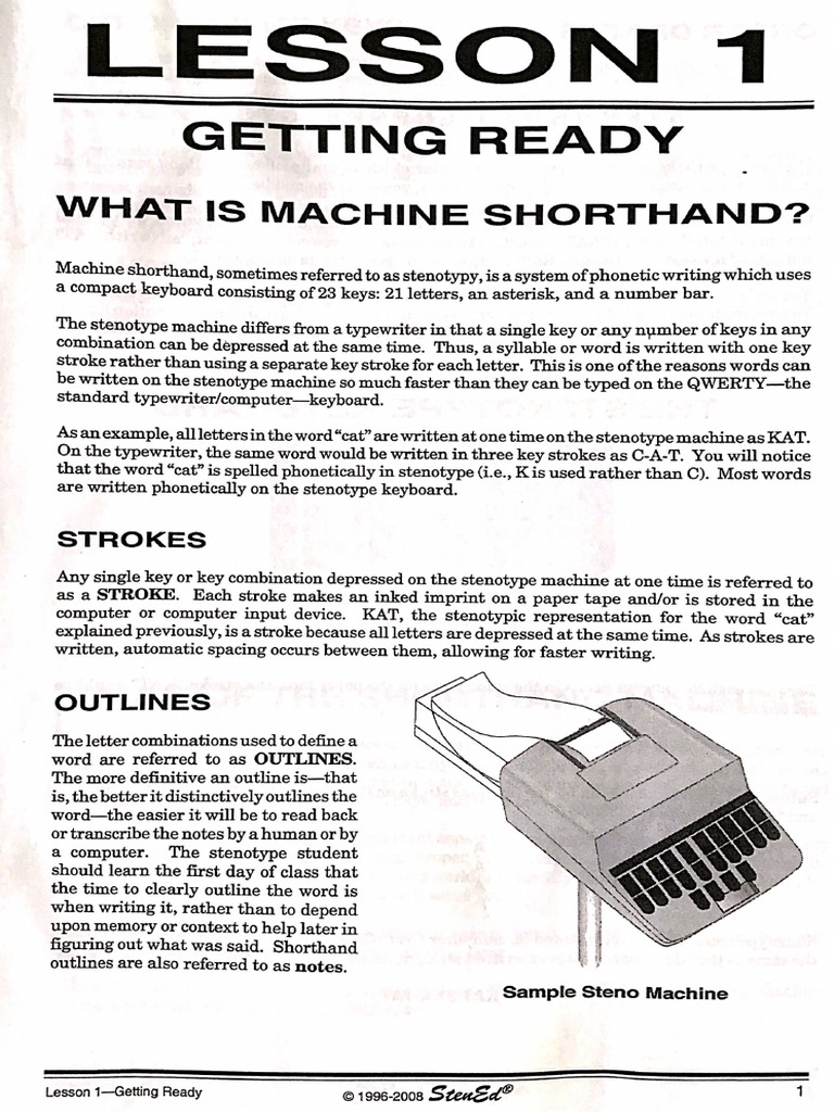 Machine Shorthand | PDF