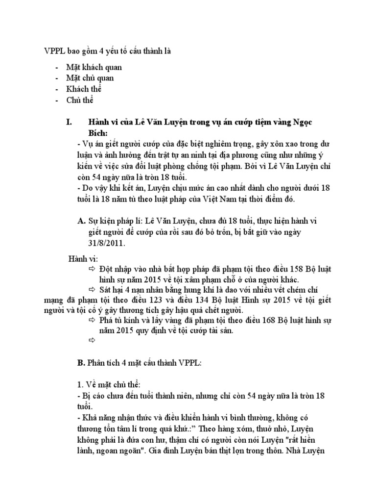 Phân Tích Cấu Thành VPPL Btap | PDF