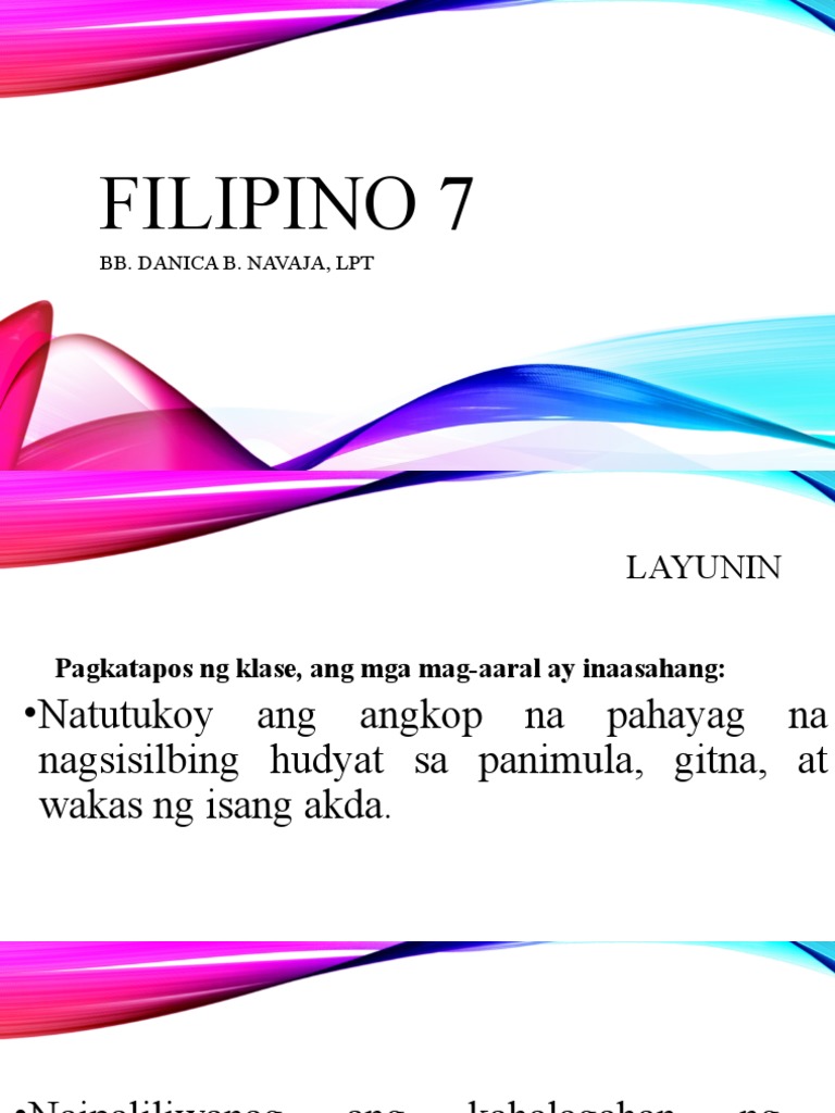 Filipino 7: Bb. Danica B. Navaja, LPT | PDF