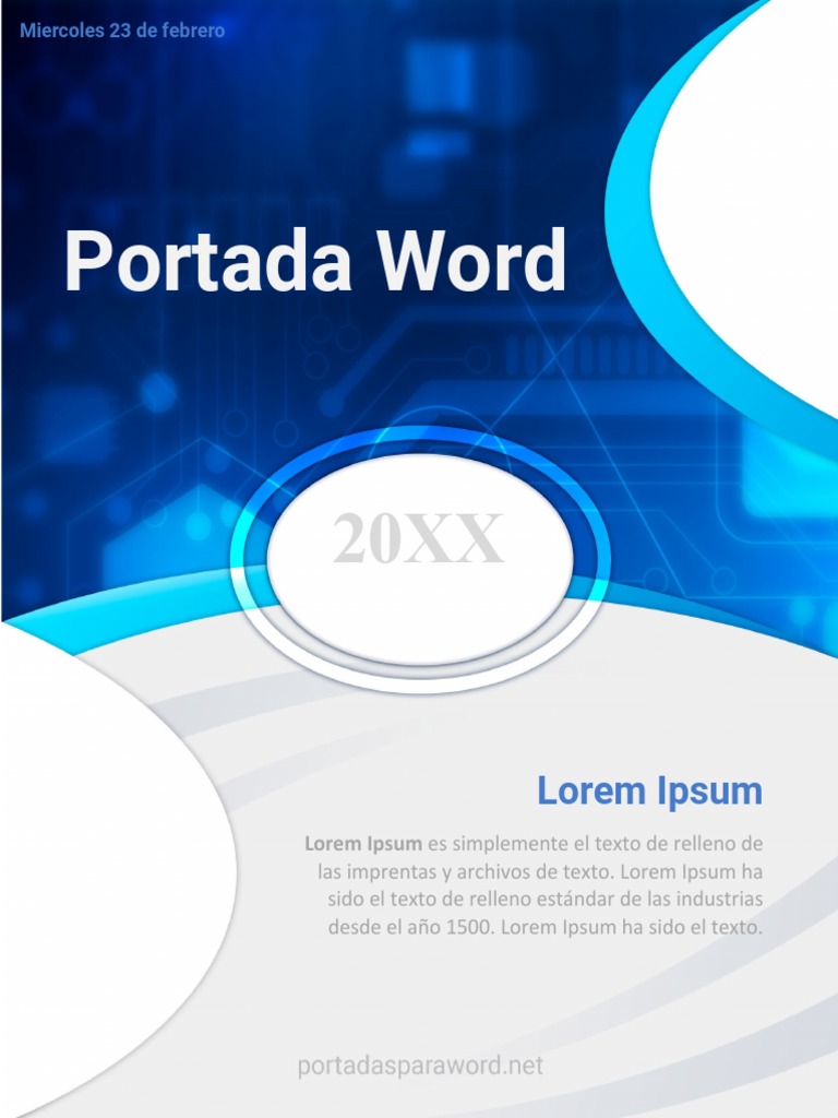 Plantilla de Portada Formal en Word | PDF