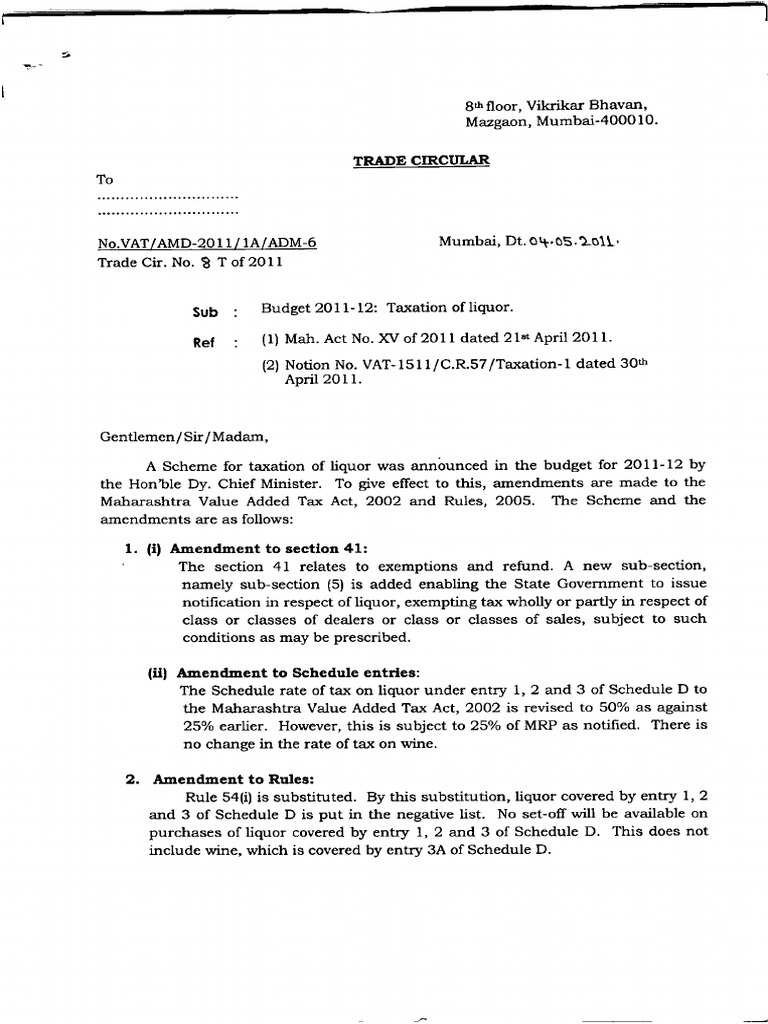 Liquor Trade Circular | PDF