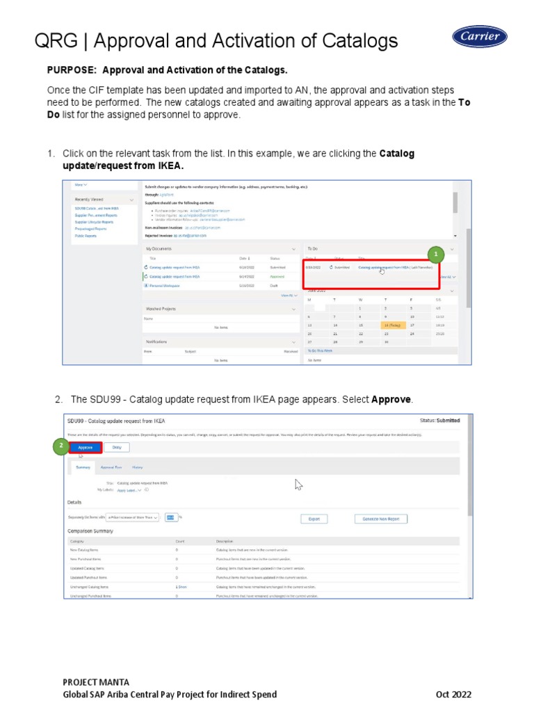 Catalog Approval & Activation Guide | PDF