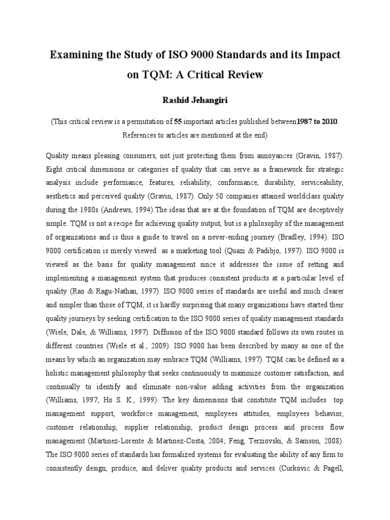 Iso 9000 | PDF | Iso 9000 | Quality Management
