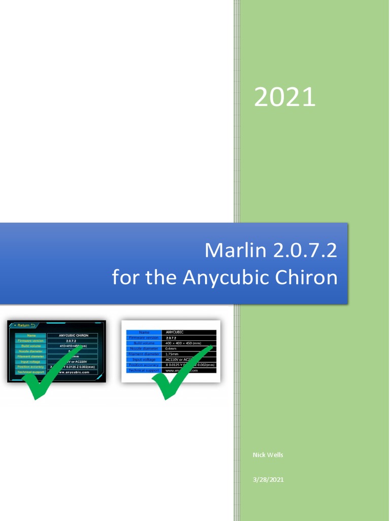 Marlin 2.0.7.2 For The Anycubic Chiron | PDF | Printer (Computing) | Computer Science