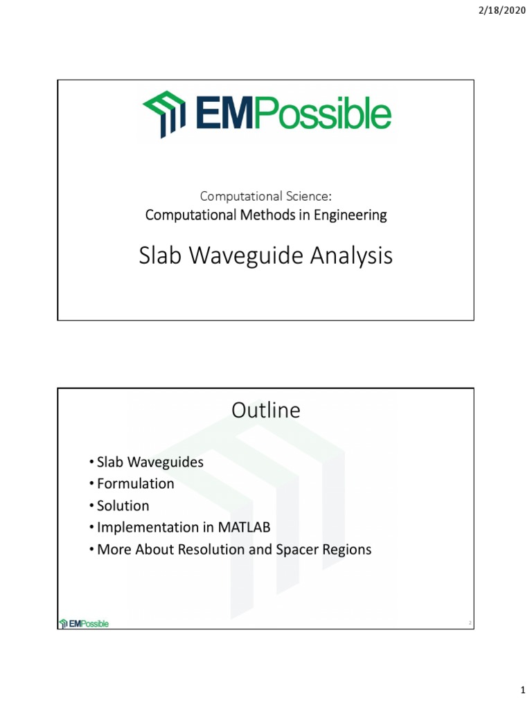 Lecture Slab Waveguide Analysis | PDF | Waveguide | Refraction