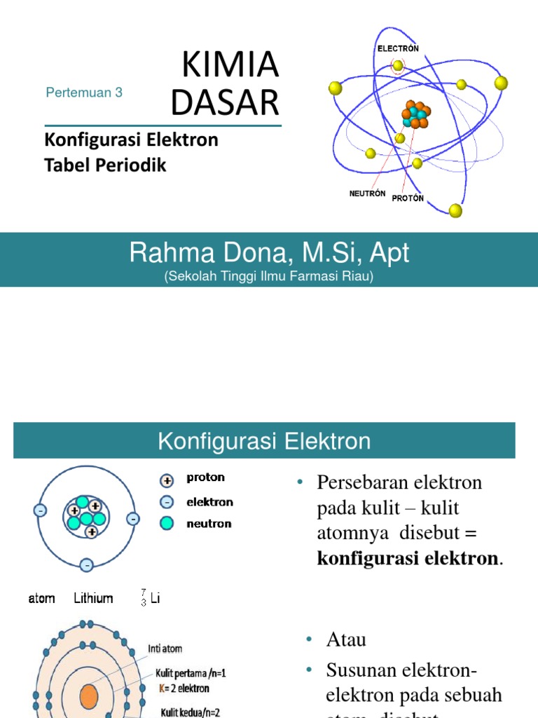 P3. Tabel Periodik & Konfigurasi Elektron | PDF