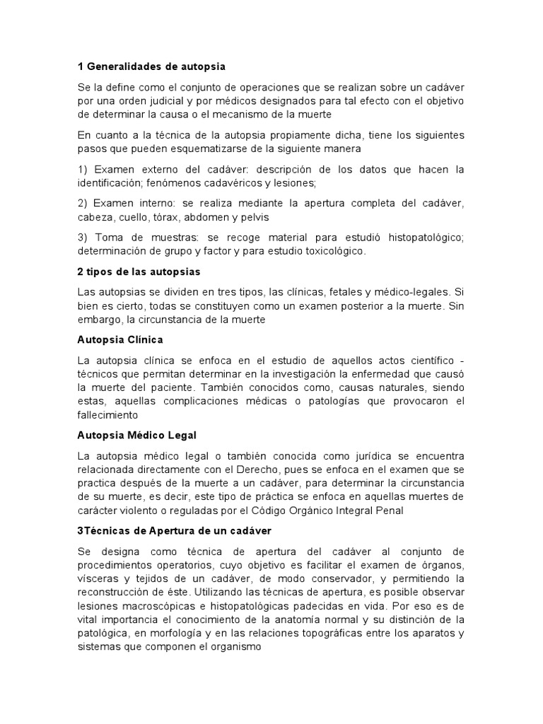 Autopsia | PDF | Ciencia y matemáticas