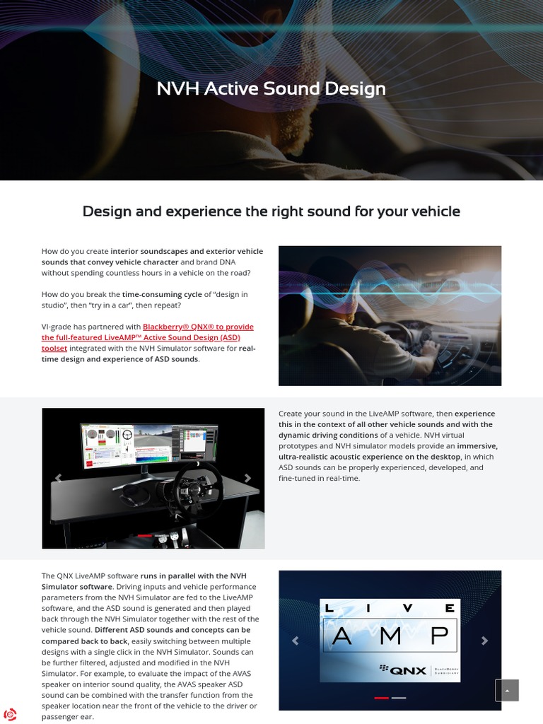 NVH Active Sound Design - VI-grade | PDF | Simulation | Computing