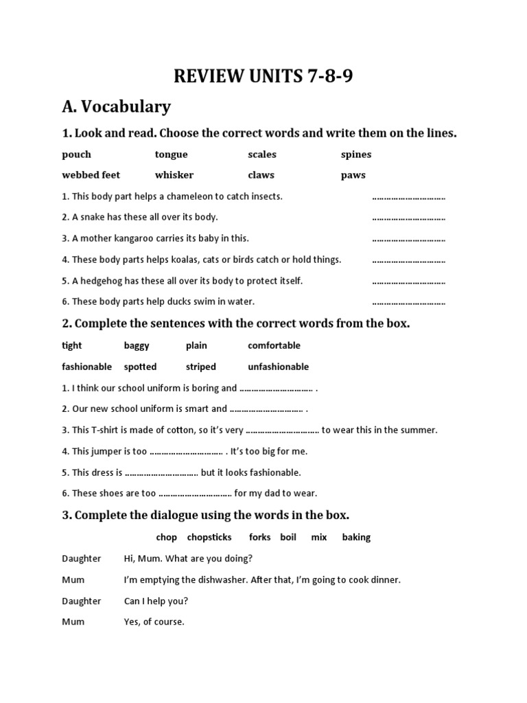 Review Units 7-8-9 (Reviewed) | PDF