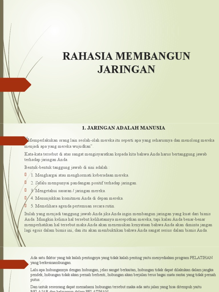 Rahasia Membangun Jaringan | PDF