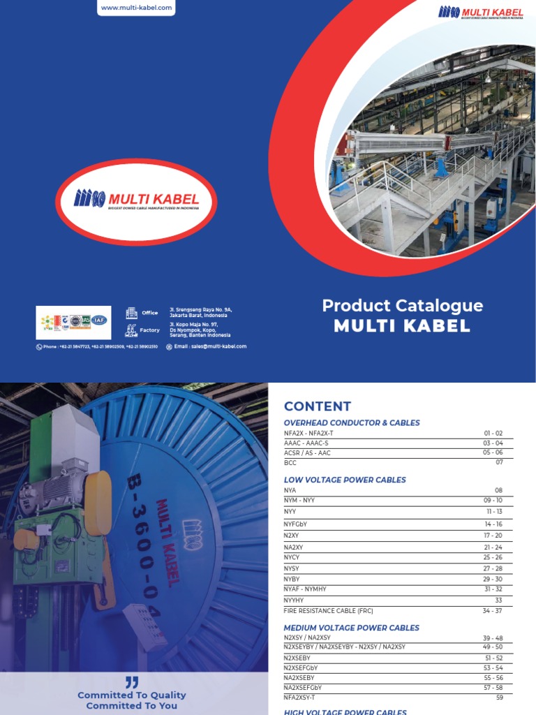Multi Kabel Catalogue 1 | PDF | Insulator (Electricity) | Electric Power Transmission