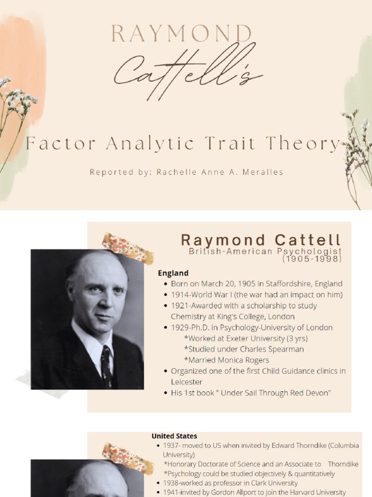 Trait Theory of Personality | PDF | Intelligence | Id