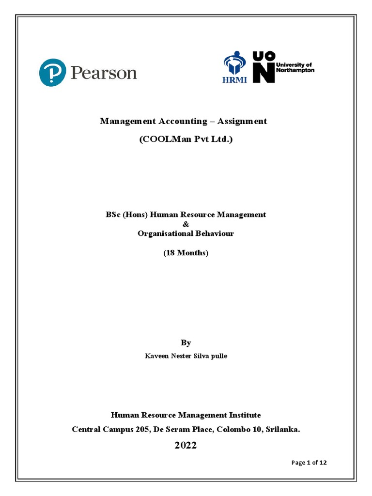 BSC (Hons) HRM & OB - MA Assignment | PDF | Cash Flow Statement | Financial Statement