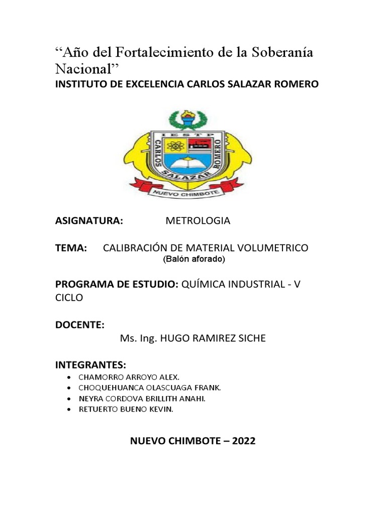 Balon Aforado | PDF | Valoración | Química