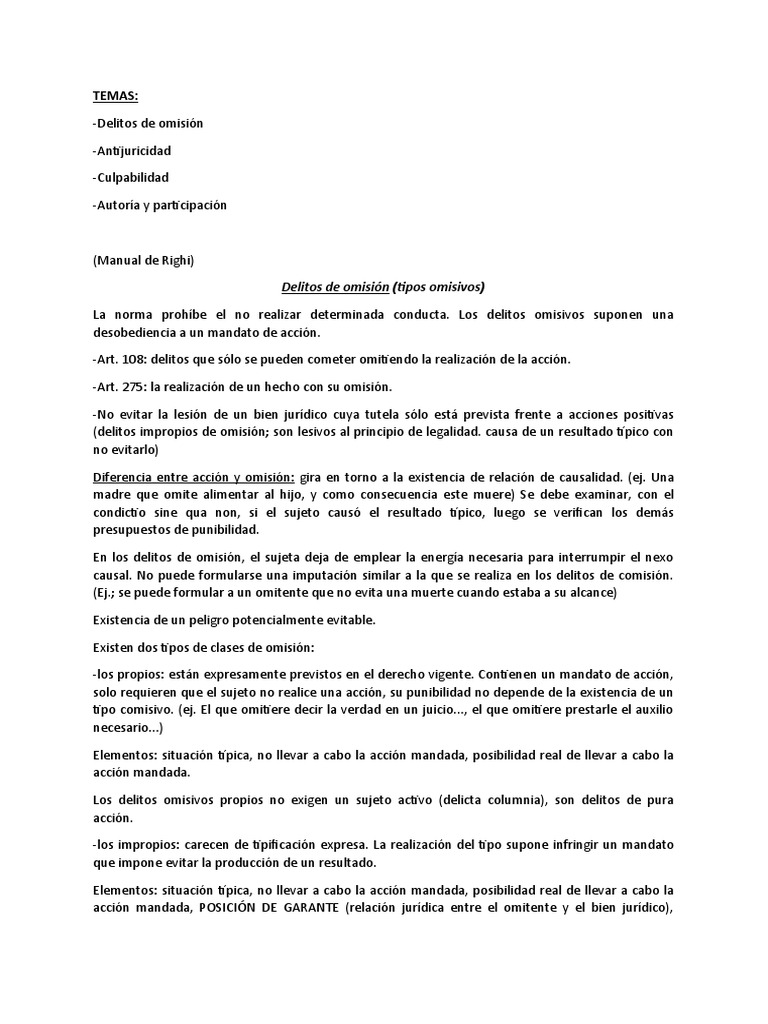 Resumen Segundo Parcial | PDF | Derecho penal | Conceptos legales