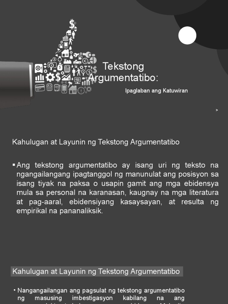 Tekstong Argumentatibo | PDF