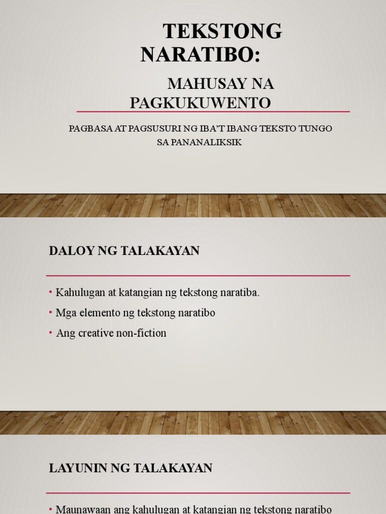 TEKSTONG NARATIBO group 4 | PDF