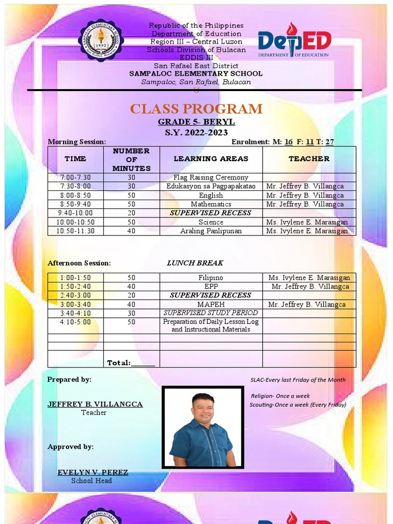 Class Program 2022-2023 | PDF | Behavior Modification | Learning Class Program 2022-2023 | PDF | Behavior Modification | Learning