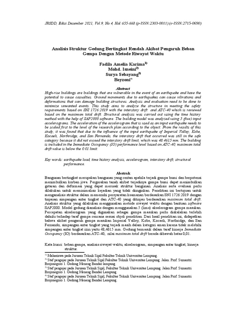 2061-4532-1-PB Analisis Struktur Gedung Bertingkat Rendah Akibat Pengaruh Beban | Download Free ...