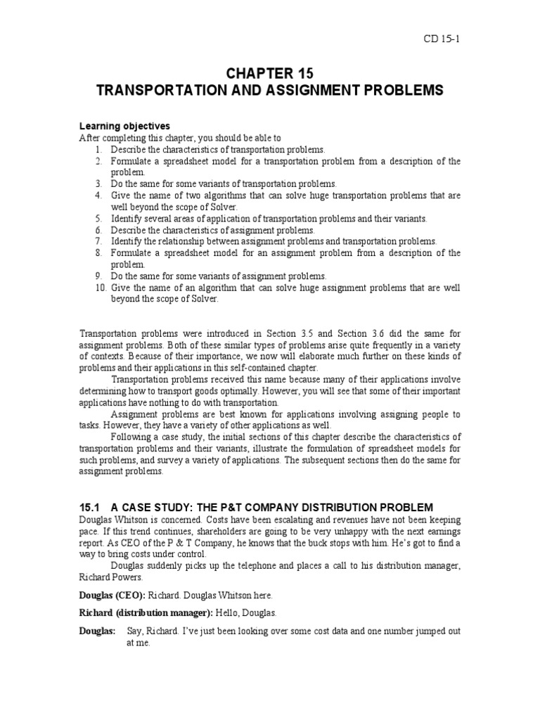 Chapter 15 | PDF | Linear Programming | Mathematical Optimization
