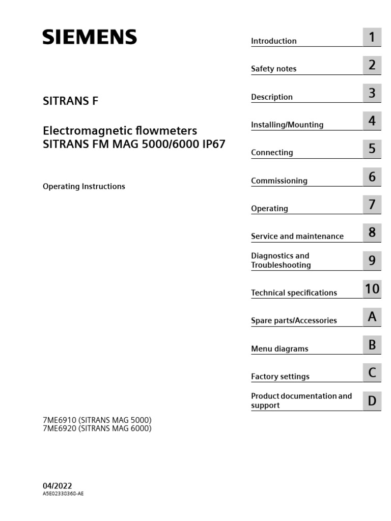 A5E02338368en MAG 5000-6000 OI en-US | PDF | Inductor | Computer Security