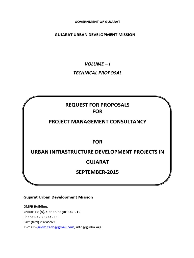 PMC RFP 31082015 R5 SKC | PDF | Joint Venture | Consultant