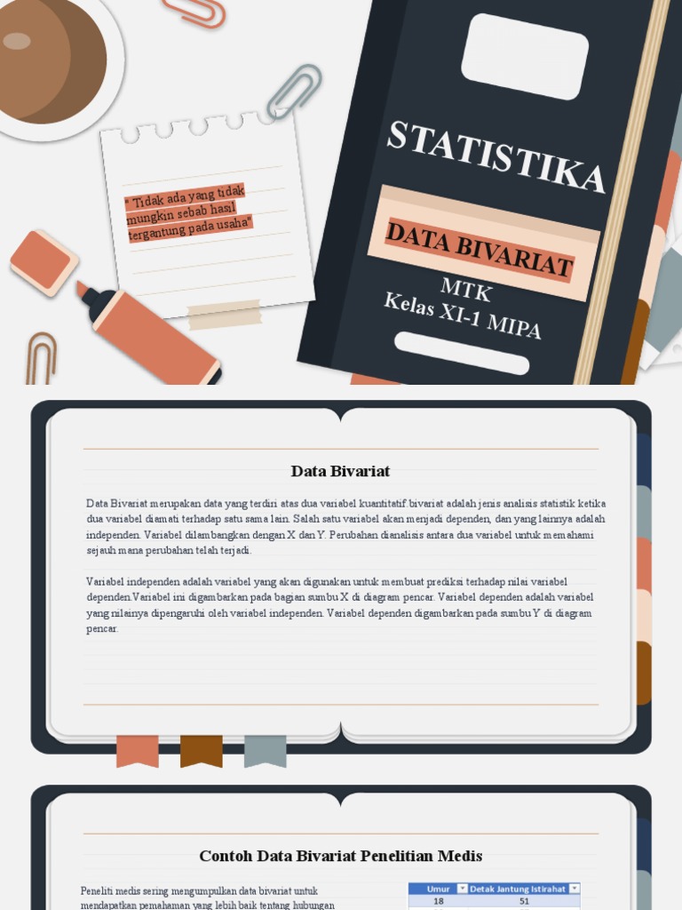 Pengantar Data Bivariat Kelas XI | PDF