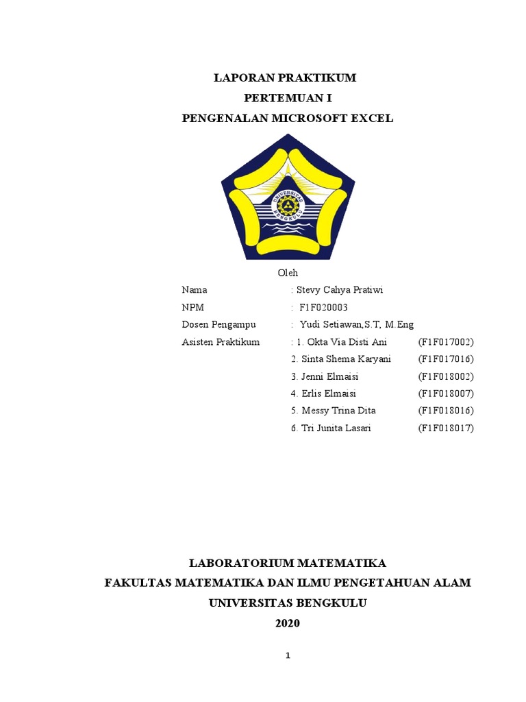 LAPORAN PRAKTIKUM 1 - Stevy Cahya Pratiwi (F1F020003) | PDF | Komputer