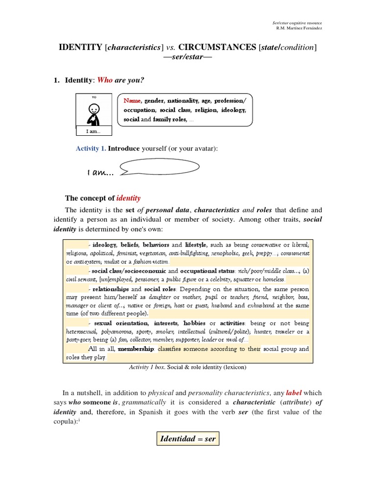 Ser Estar Scaffolding Cognitive Resource | PDF | Syntax | Predicate ...