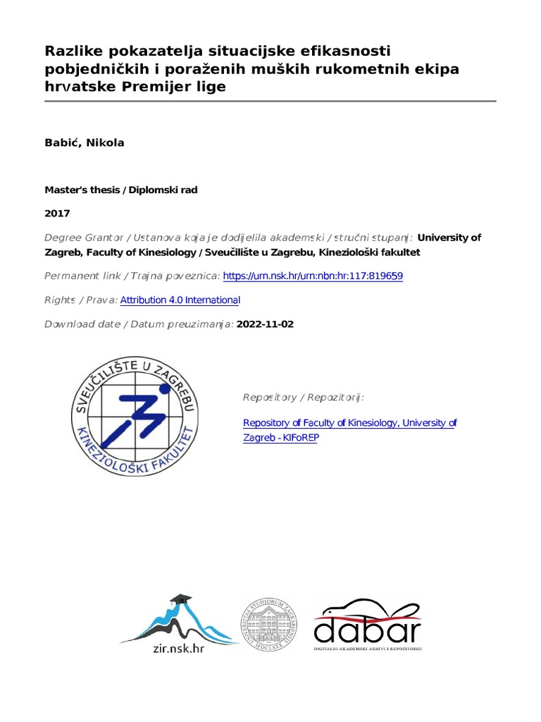 Babic Nikola Kif 2017 Diplo Sveuc | PDF