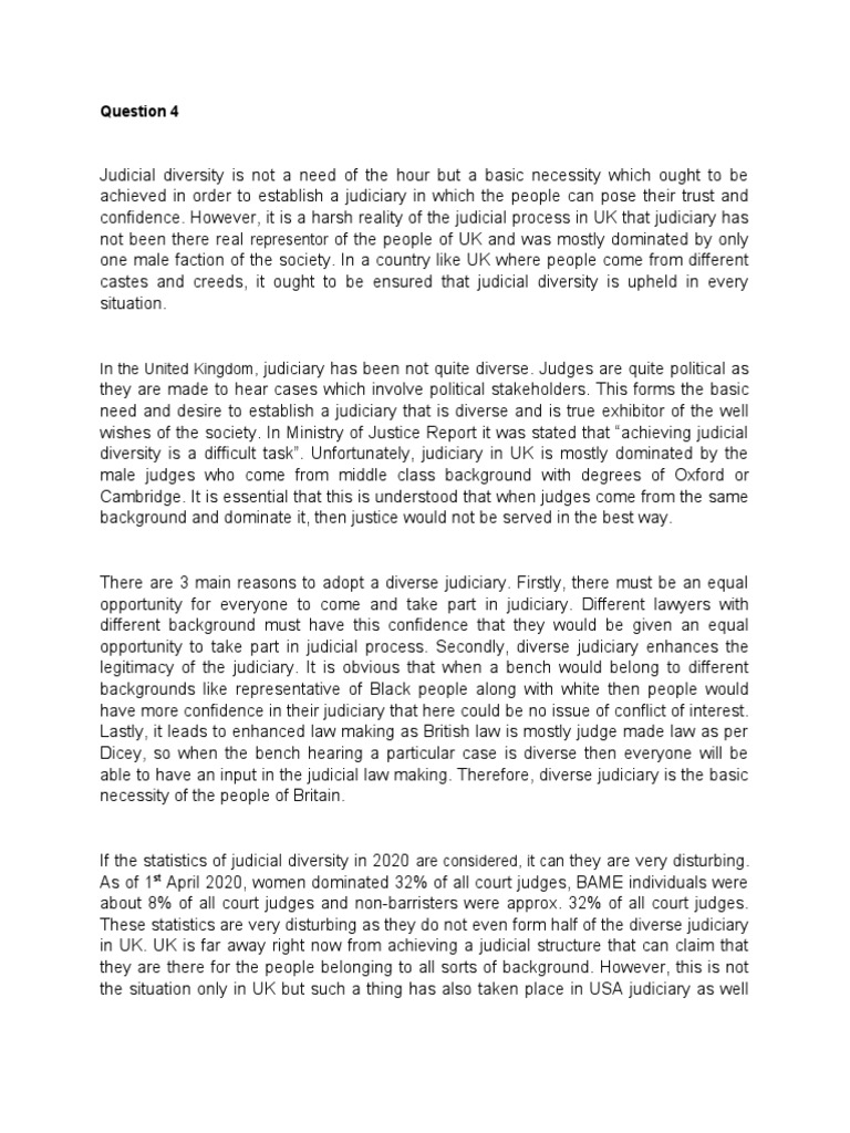 Question 4 | PDF | Judiciaries | Judge