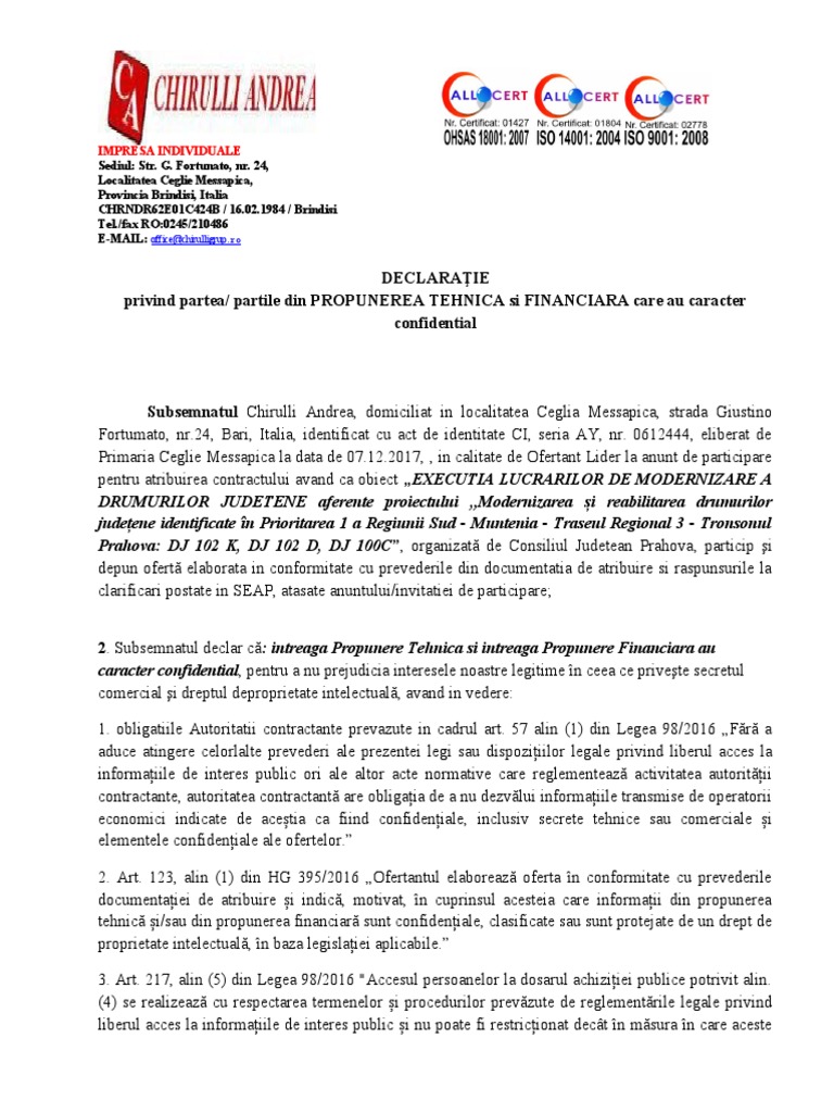 Formularul Confidential | PDF