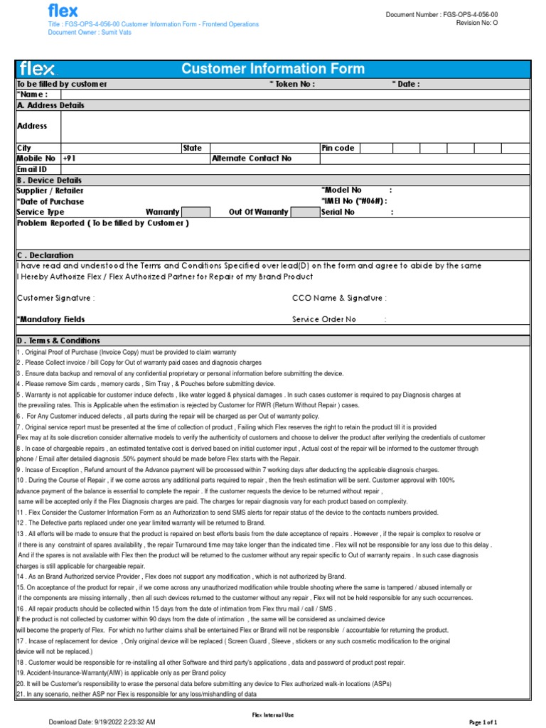 CIF Form | PDF | Computing | Computer Security