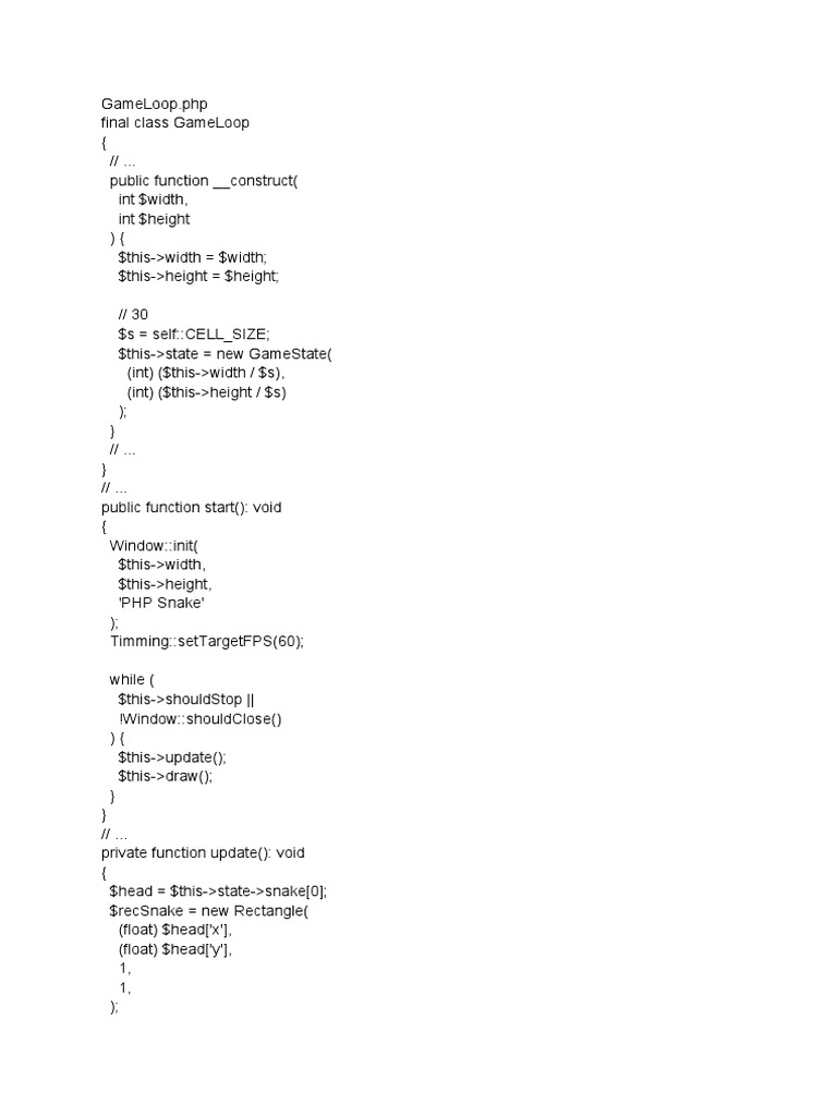 Snake Game PHP | PDF | Computer Programming | Software Engineering