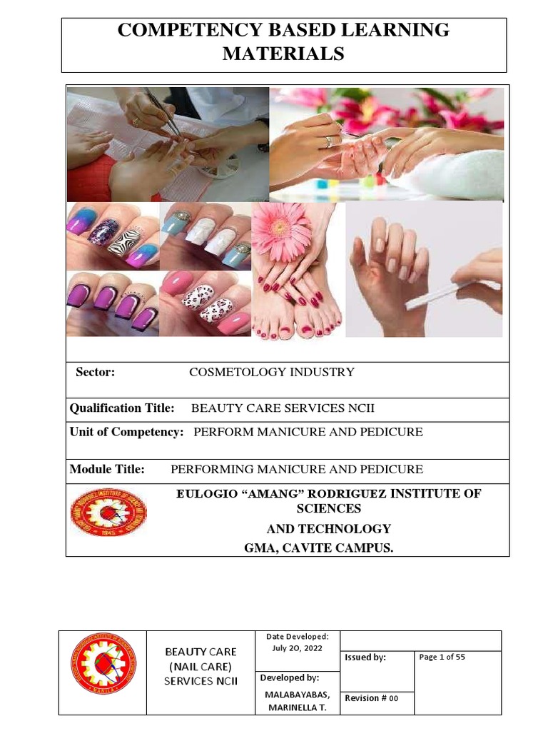 Module Performing Manicure and Pedicure | PDF | Nail (Anatomy ...