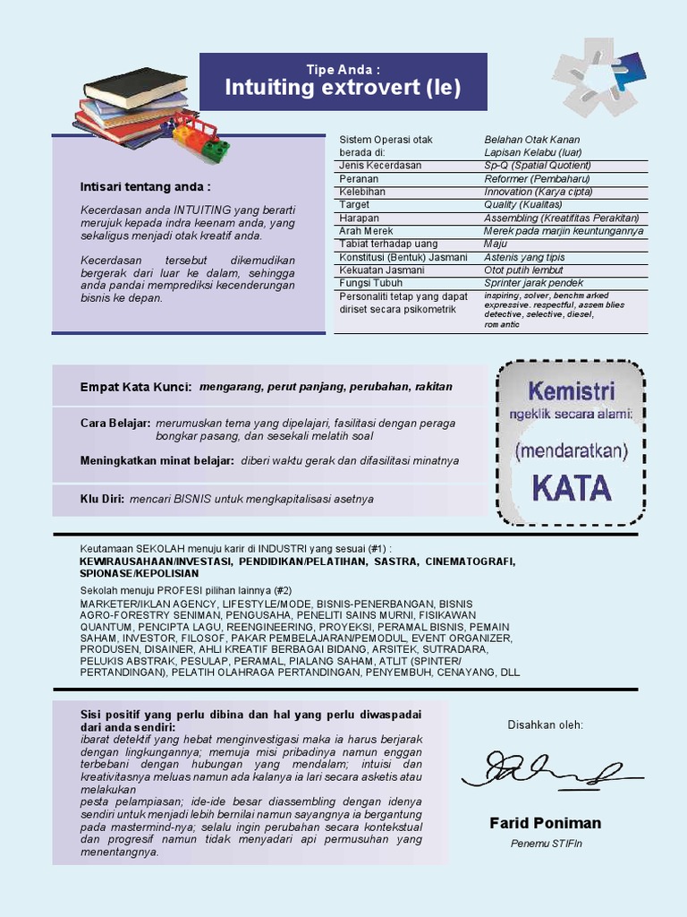 Intuiting Extrovert (Ie) : Intisari Tentang Anda | PDF