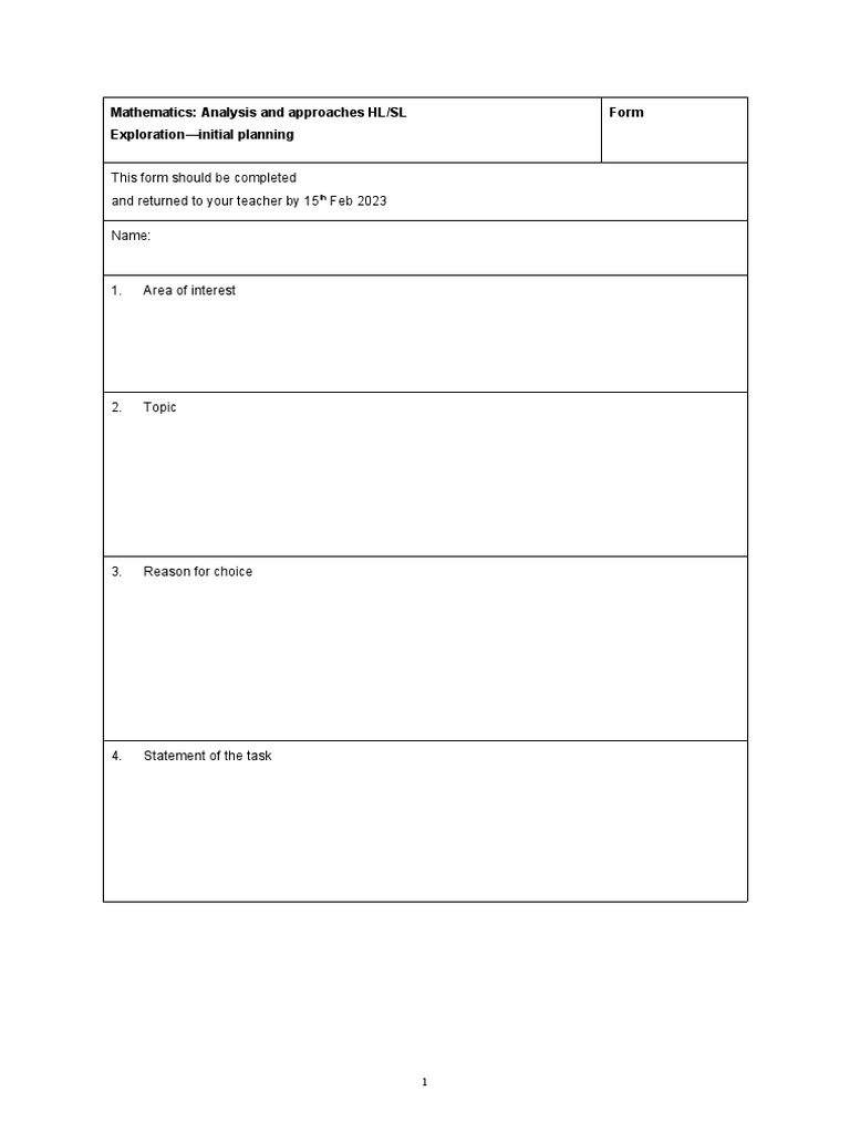 IA - Initial Planning Form | PDF