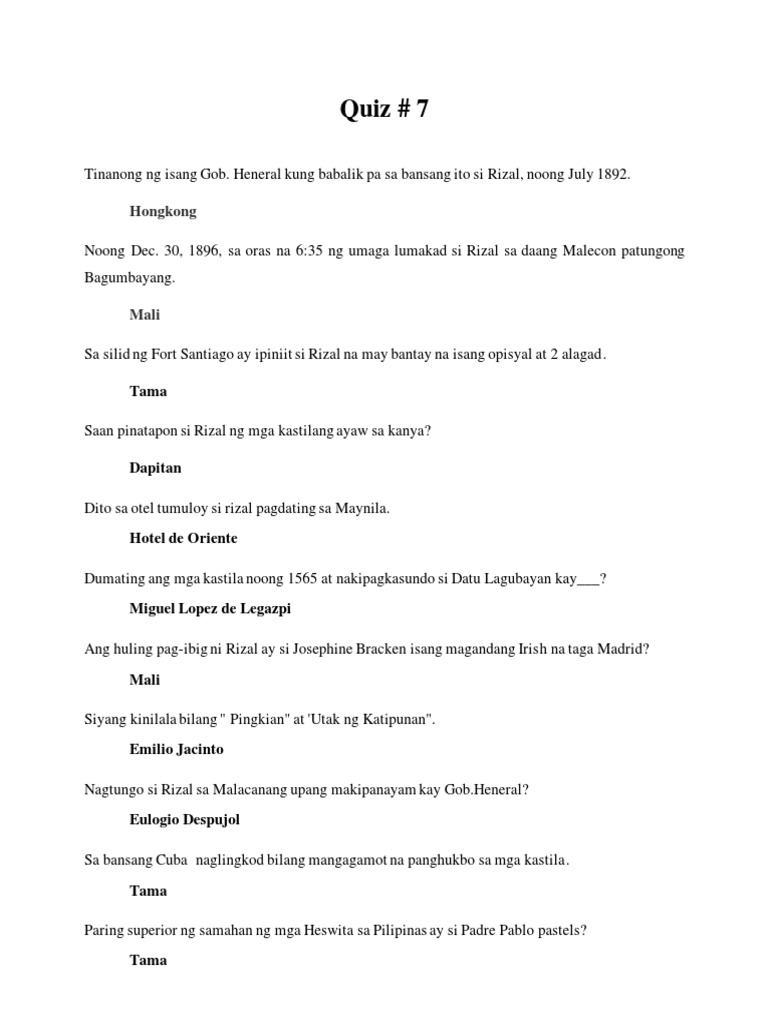 SS5 - Compilation Quiz (Reviewer) | PDF