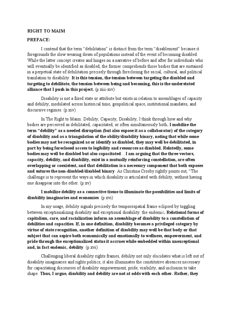 Right To Maim | PDF | Disability | Empowerment