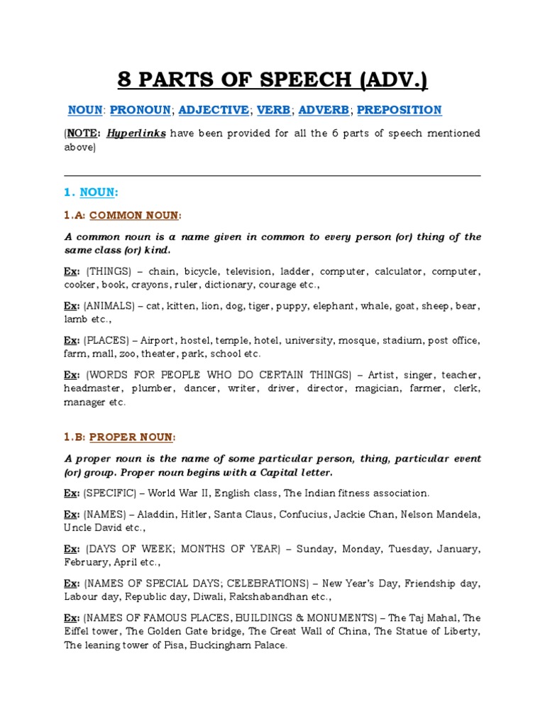 Understanding Parts of Speech | PDF | Pronoun | Adverb