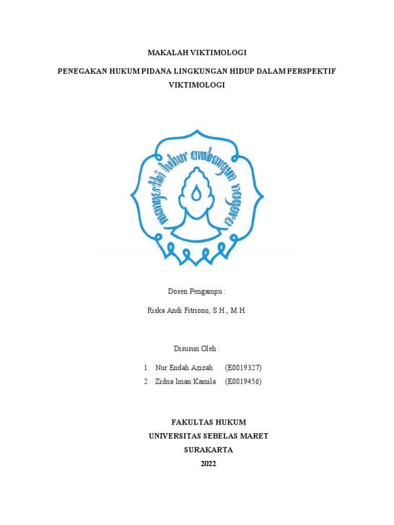 Makalah Viktimologi - Tema 3 - Kel 1 | PDF