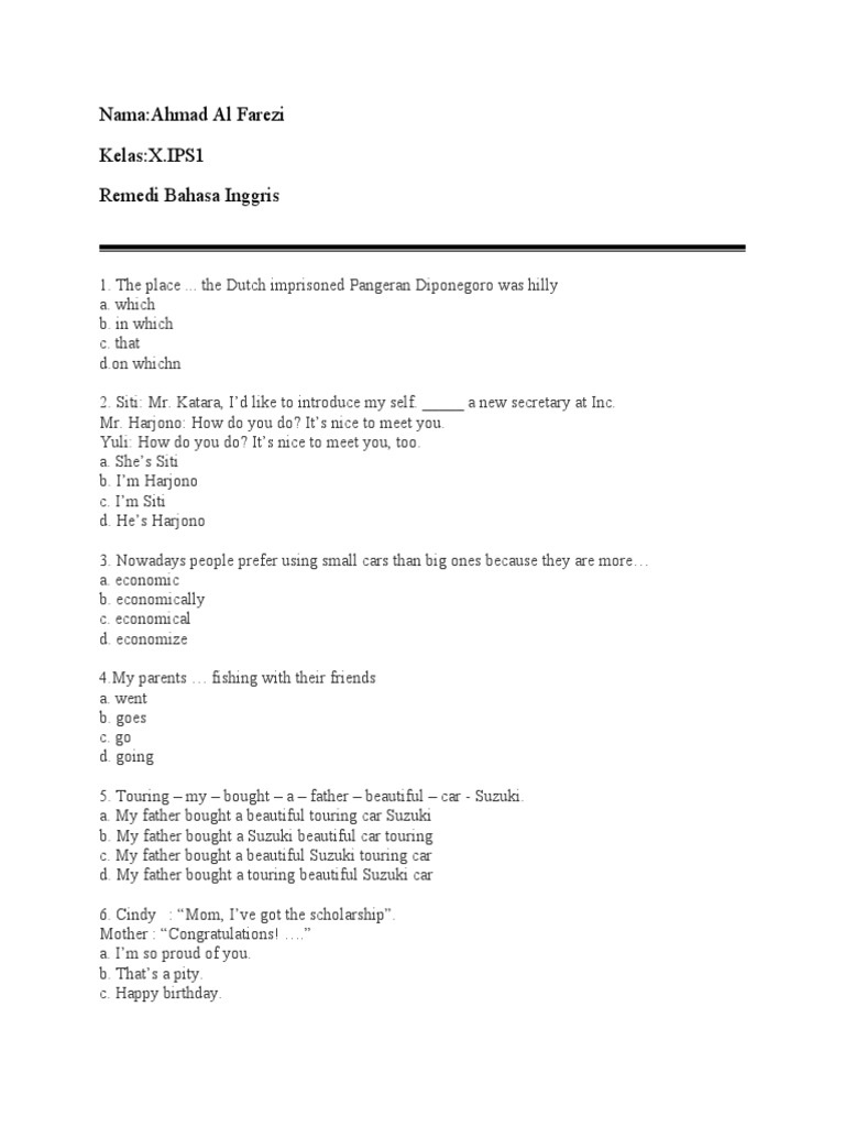 English Remedial Exercises and Trip Report | PDF | Home & Garden | Poetry