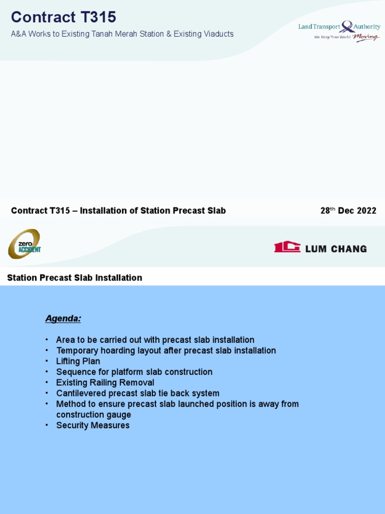 T315 Station Precast Plank Installation (29 Dec 2022) | PDF | Precast Concrete | Building ...