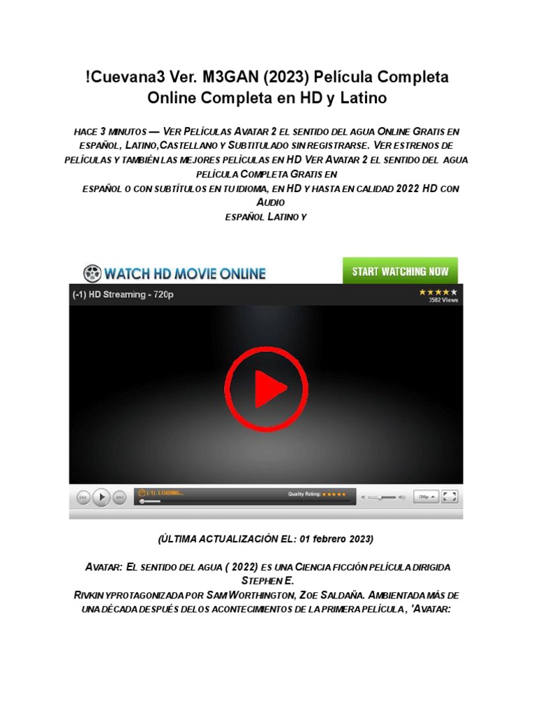 !cuevana3 Ver. M3GAN (2023) Película Completa Online Completa en HD y ...