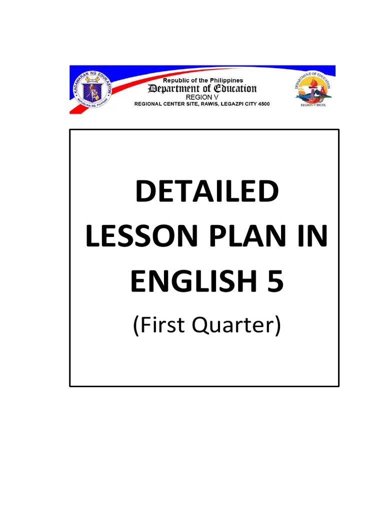 Grade 5 English Lesson Plan Overview | PDF | Ellipsis | Grammatical Tense