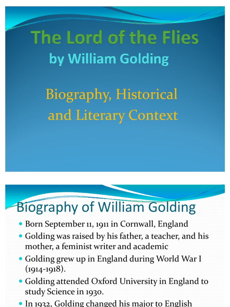 The Lord of The Flies Intro | PDF | History | Classics