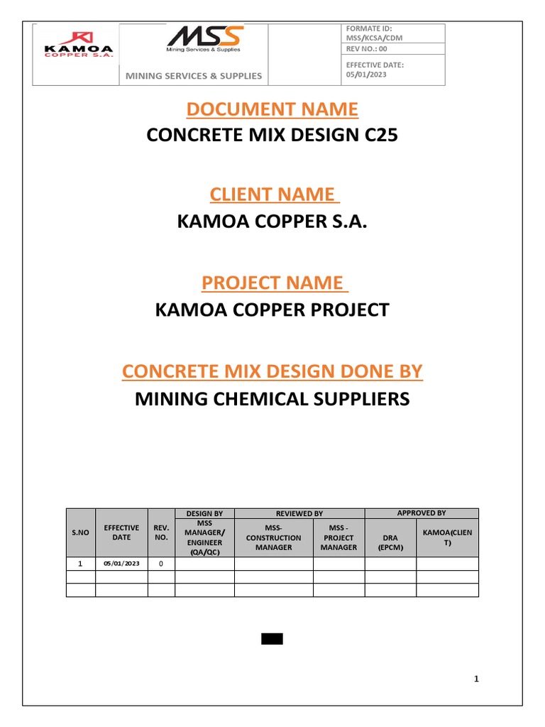 MSS-KKP-DCB - Method Statements | PDF | Concrete | Civil Engineering
