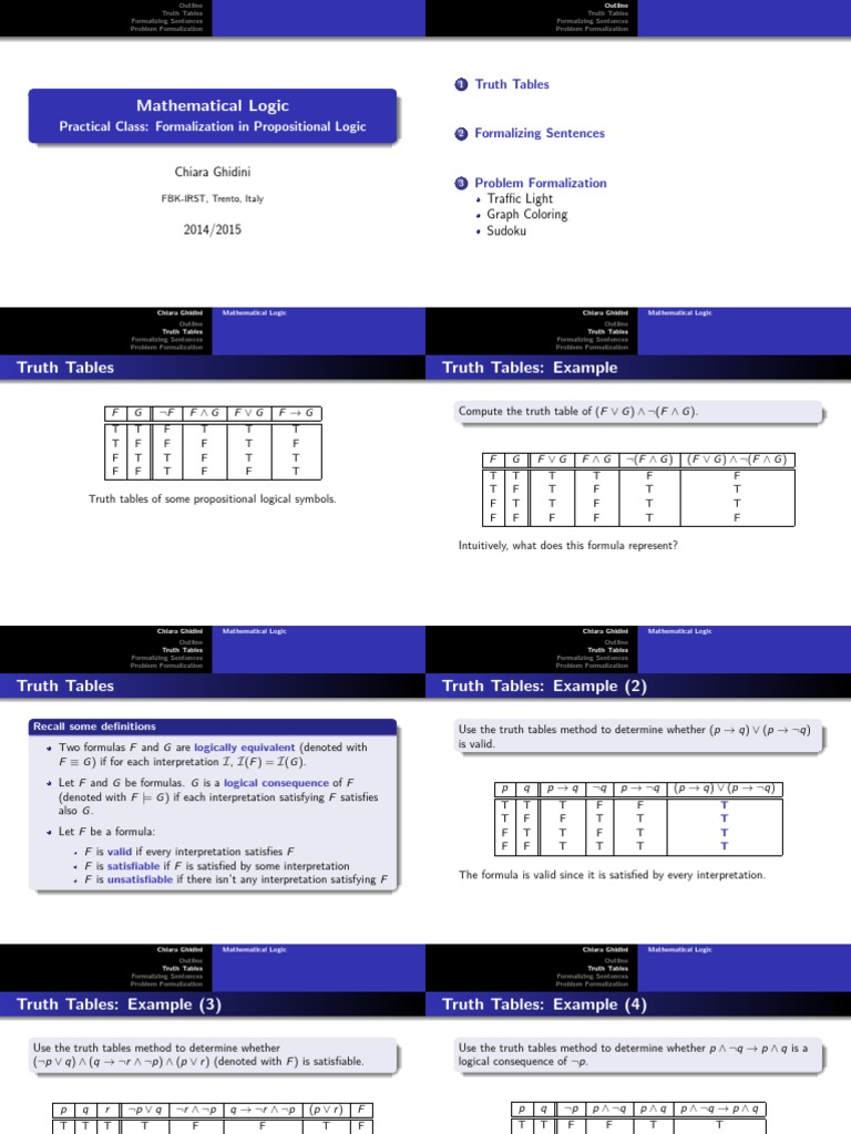 2 Propformaliz | PDF | Interpretation (Logic) | Truth