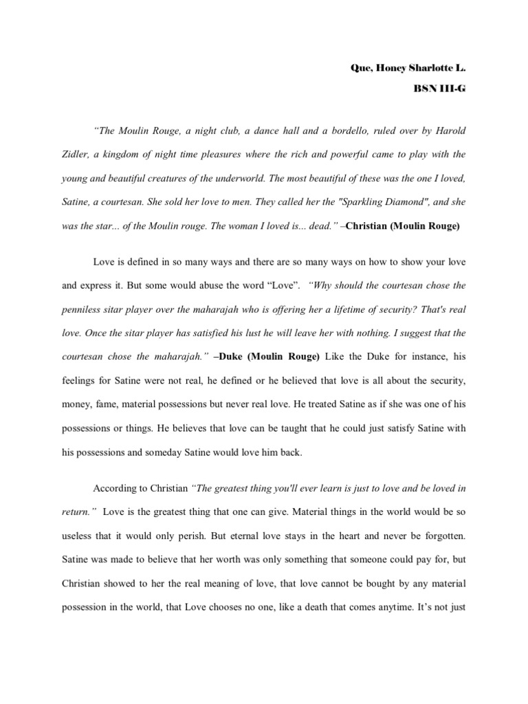 Repleksyon at Kahulugan ng Rouge | PDF | Mystery, Thriller & Crime Fiction