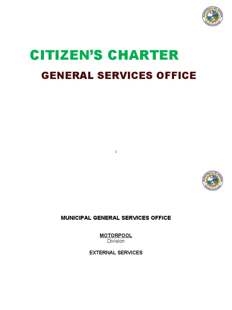Citizens Charter for Municipal Services | PDF | Business | Computing